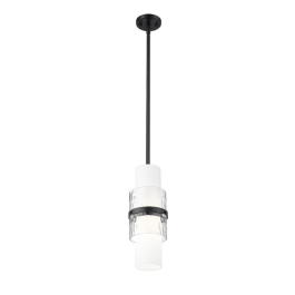 1-Light Pendant w/ Down Rod - Matte Black - Z-Lite Cayden - 1946P-ROD ...