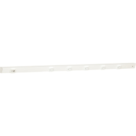 42" Slim Angled Power Strip - Right Wire Entry - 5 White Receptacles ...
