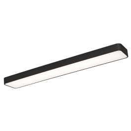 46" LED Linear Flush Mount - 43W - CCT Selectable - 120-277V - Black ...