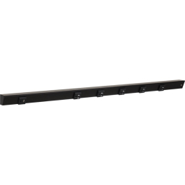 36" Slim Angled Power Strip - Right Wire Entry - 5 Black Receptacles ...