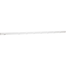 60" Slim Angled Power Strip - Right Wire Entry - 7 White Receptacles ...