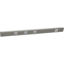 24" Slim Angled Power Strip - Left Wire Entry - 3 Gray Receptacles ...
