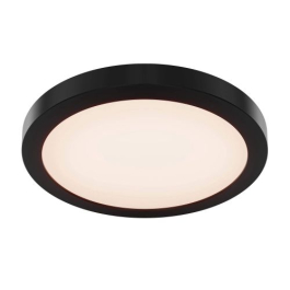 DALS FMM12-CC-BK Radiance 12" Metal LED Flush Mount - CCT Selectable ...
