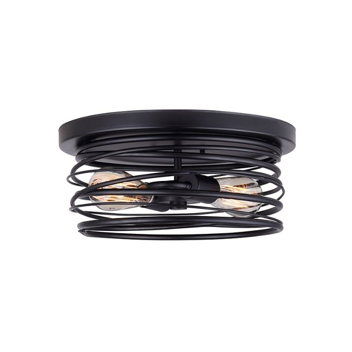 Canarm IFM411B14BK Ryland 2-Light Flush Mount | PROLIGHTING