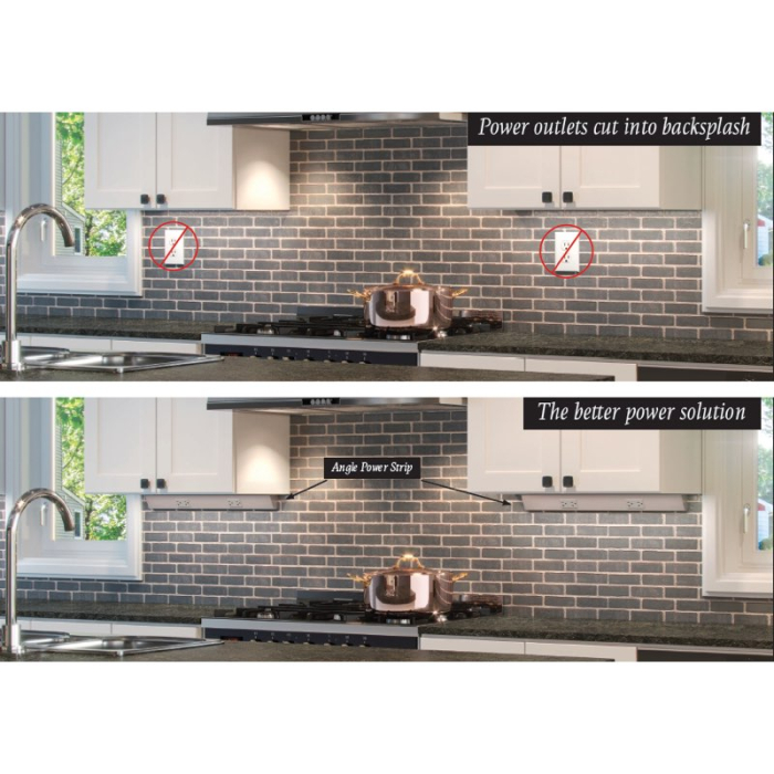 Under Cabinet Angled Power Strips Duplex Receptacle (TR Series) Angle