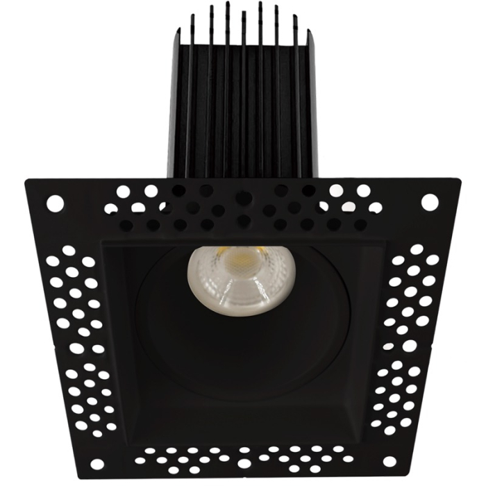 2" Trimless Square Gimbal LED Downlight - CCT Selectable - 120V - Black ...