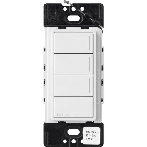 Lutron RRST-HN3RL-WH RadioRA 3 Sunnata RF Hybrid Keypad - 3 Button w ...